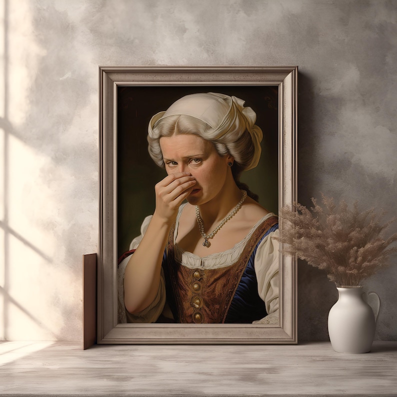Funny Renaissance Retro Bathroom Printables Set Stinky WC Art Vintage ...