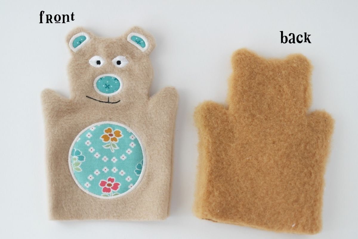 In the Hoop Teddy Bear Hand Puppet Pattern ITH Machine Embroidery ...