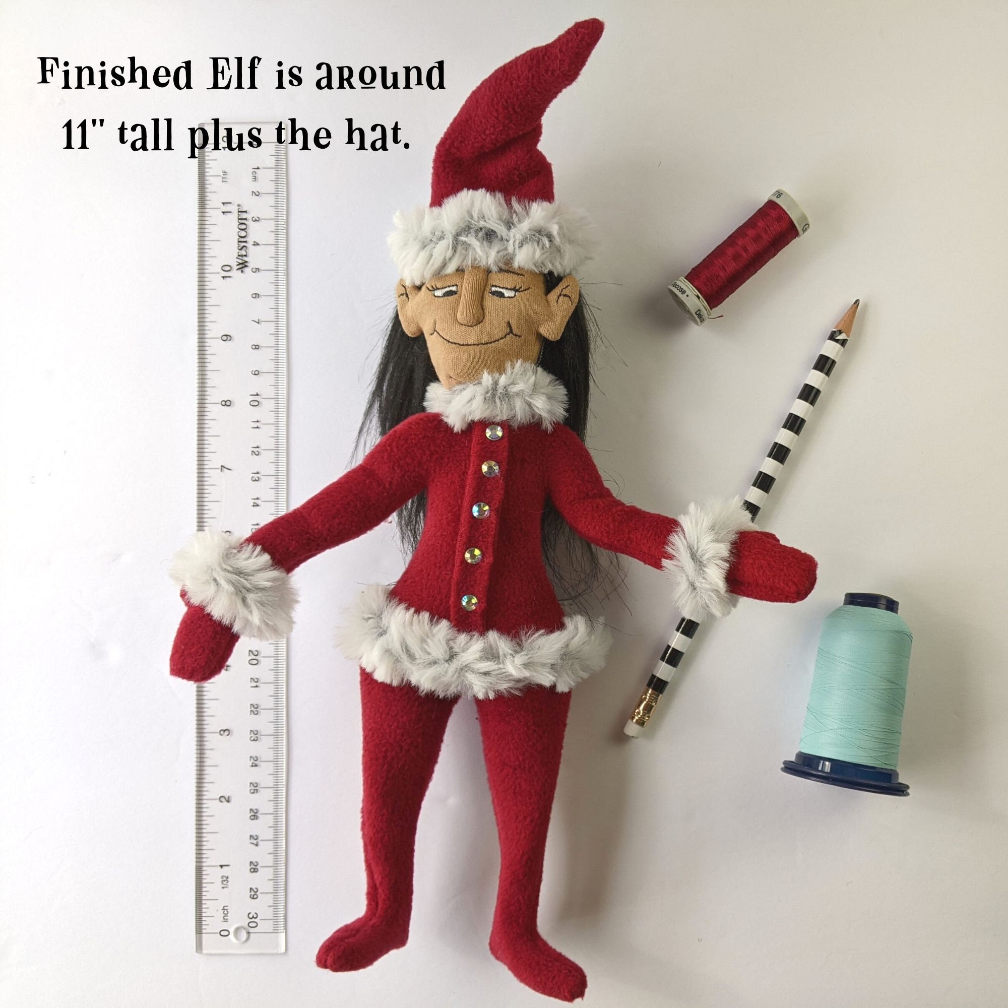 In the Hoop Posable Christmas Elves Art Doll Pattern With 2 - Etsy