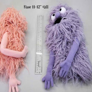 Furry Monster Puppet PDF Sewing Pattern - the Beasley Puppet With ...