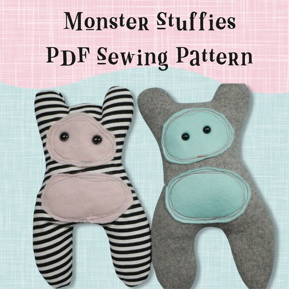 Monster Softie PDF Sewing Pattern Instructions and Photo | Etsy
