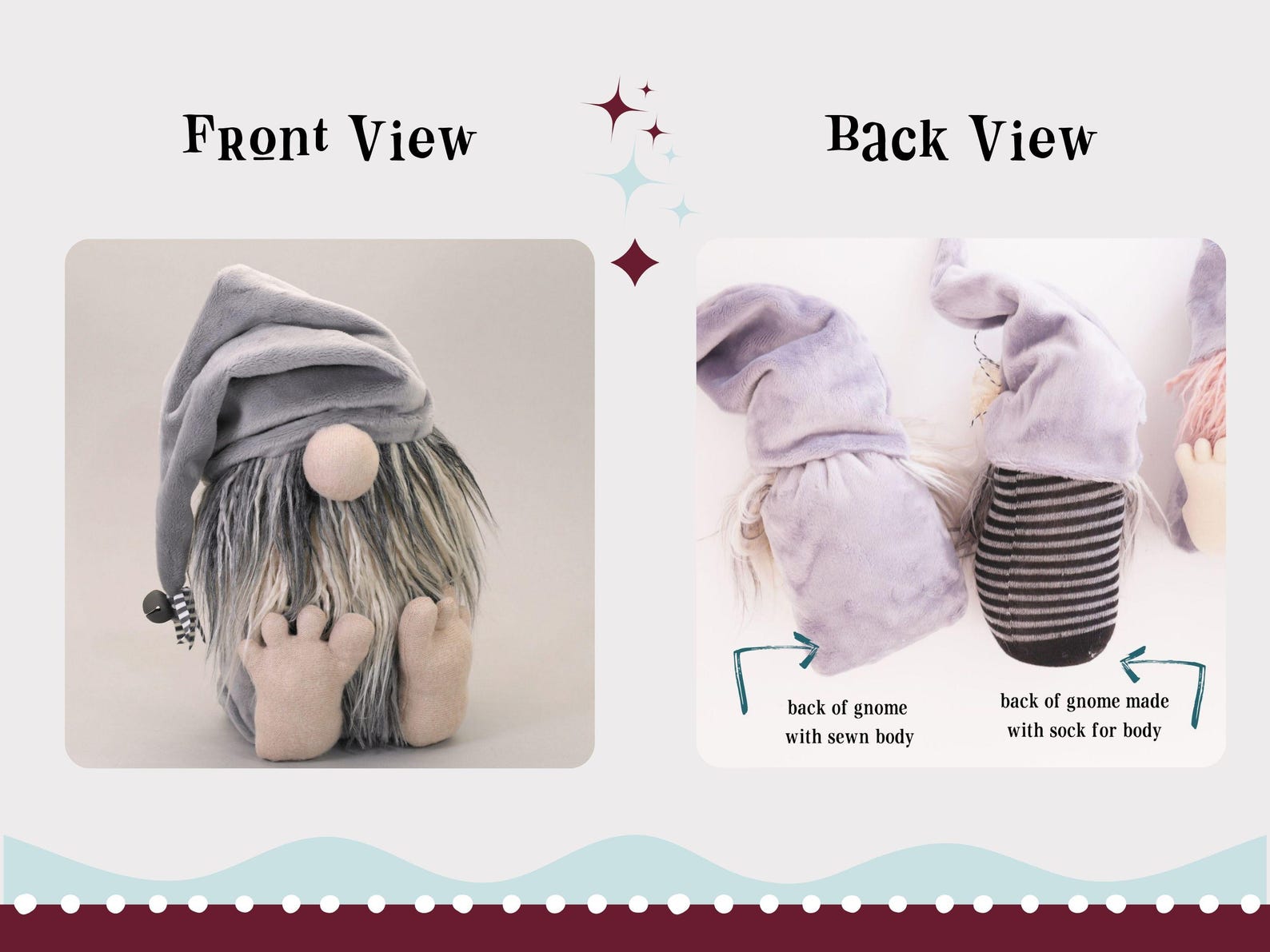Big Foot Gnome Sewing Pattern, Fabric Gnome Tutorial (PDF) - Etsy