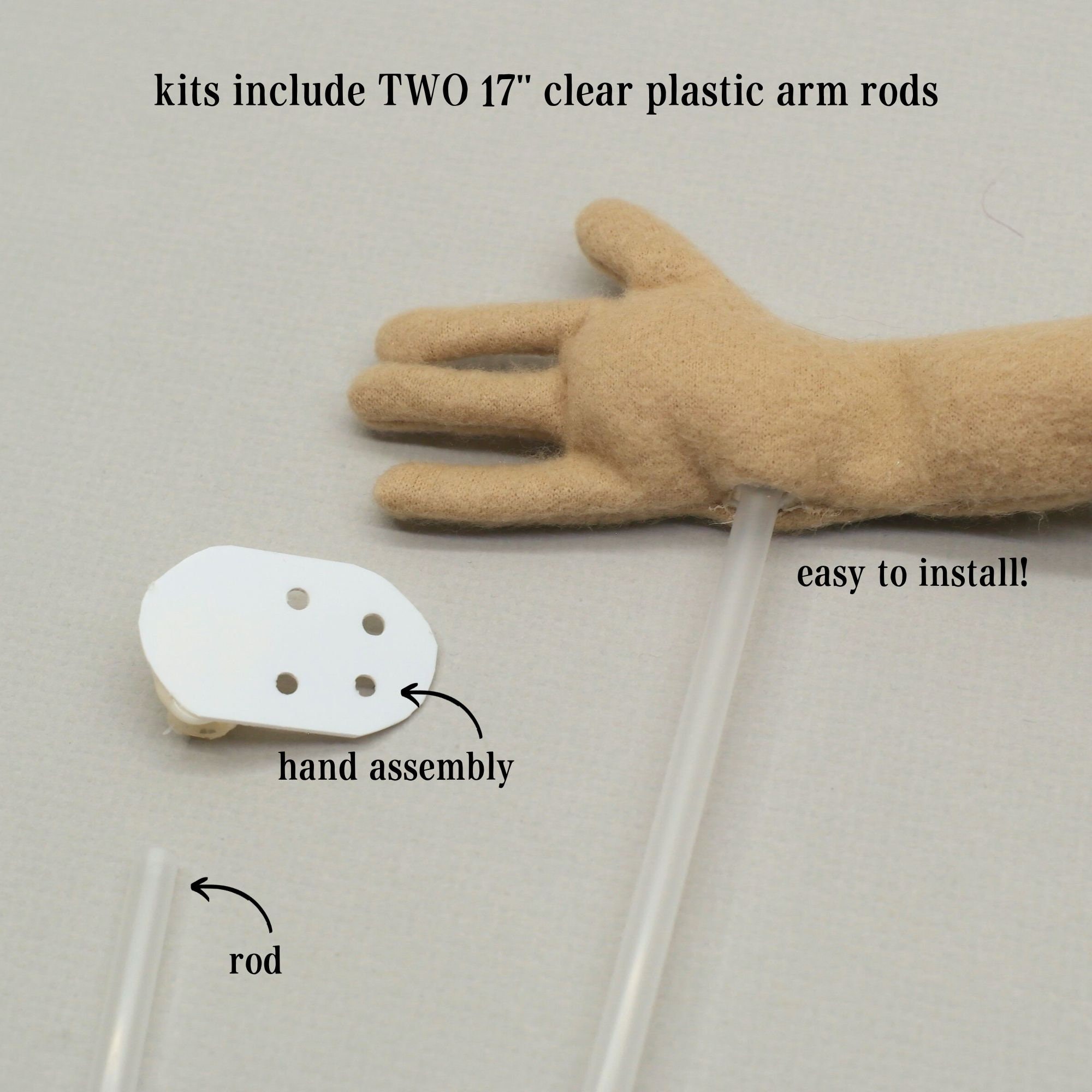 DIY Puppet Kit, Yellow Fleece Hand and Rod Puppet, Includes Pattern ...