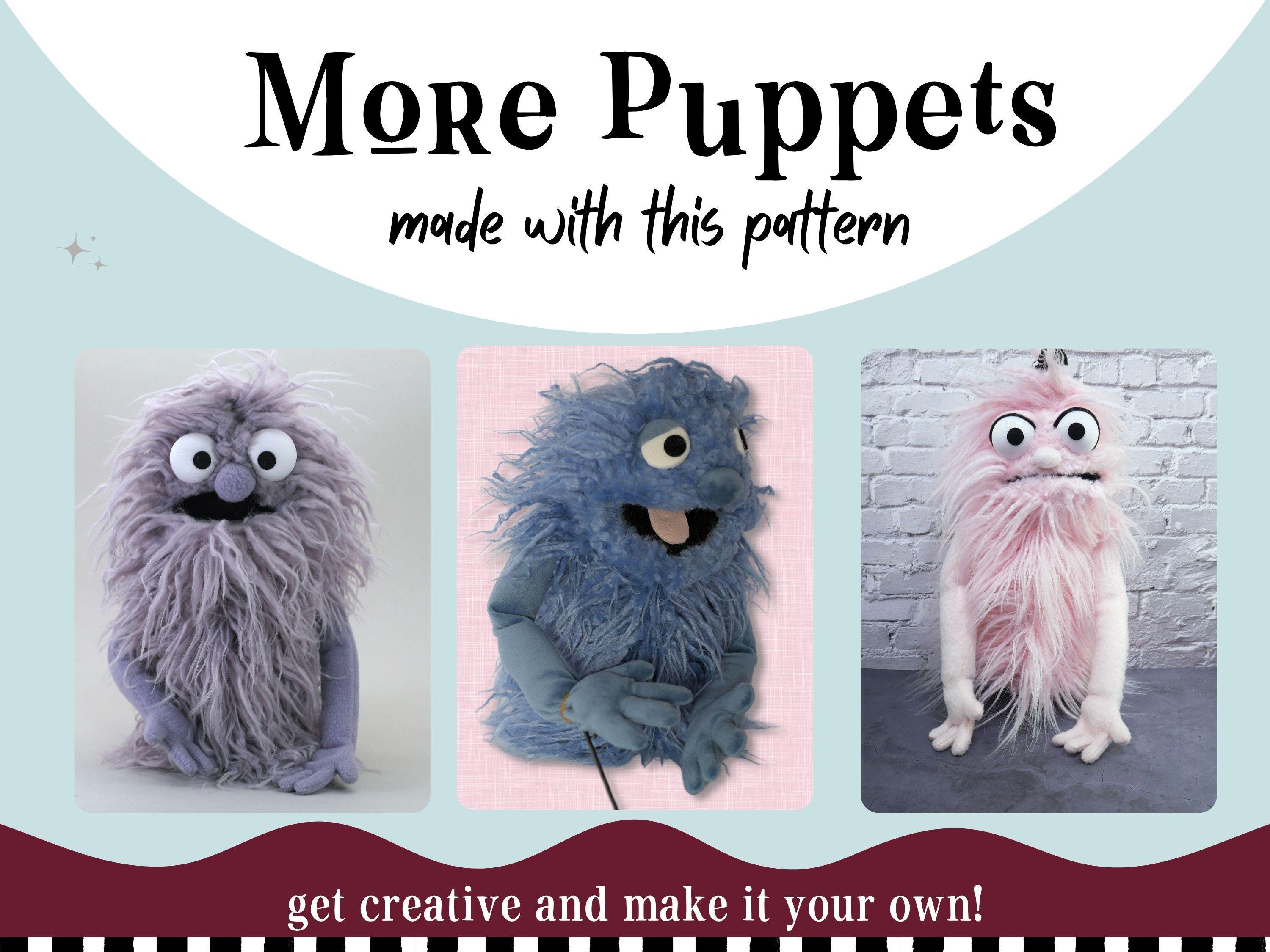 Furry Monster Puppet PDF Sewing Pattern - the Beasley Puppet With ...