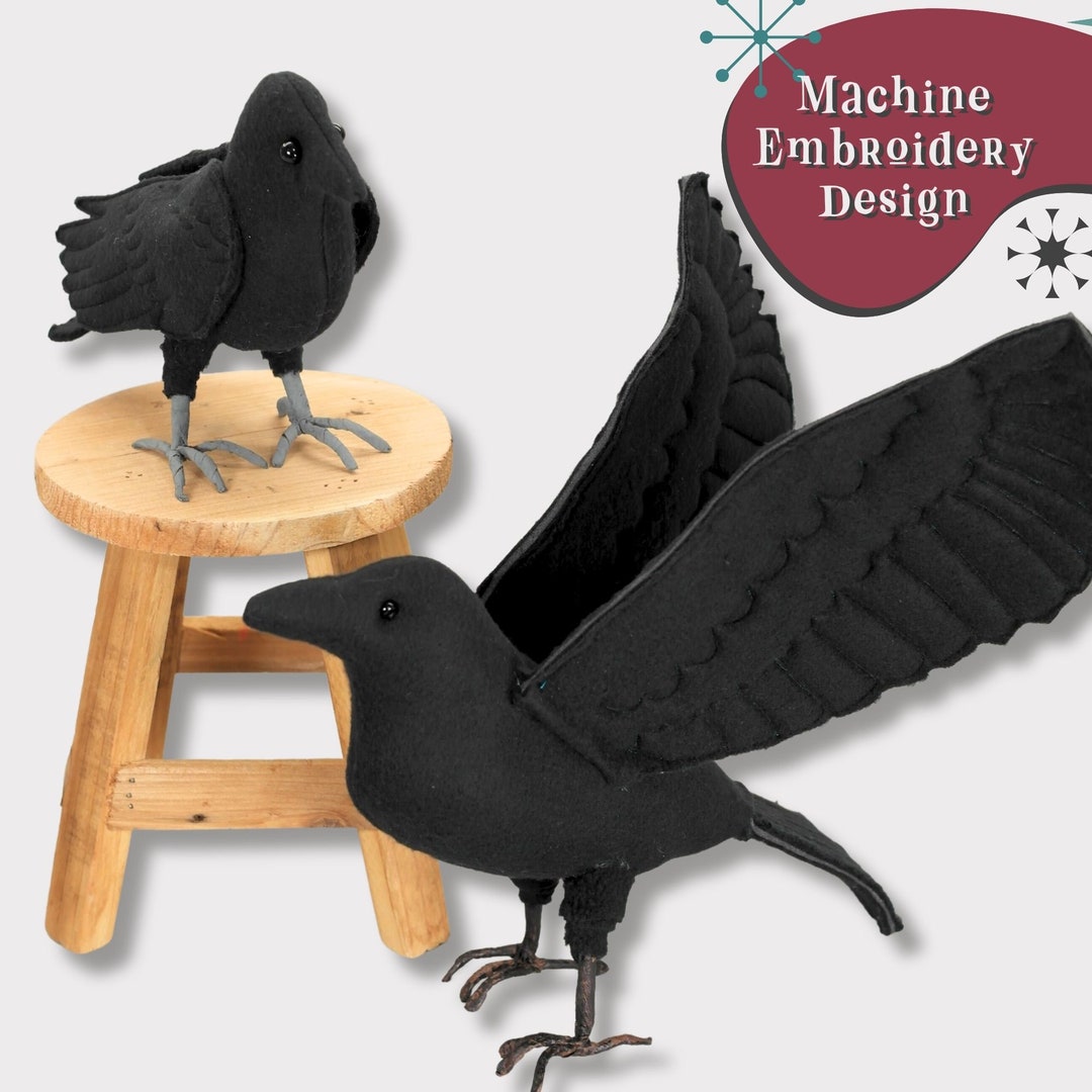 In the Hoop Crows Realistic Fabric Birds Made ITH of Your Embroidery ...