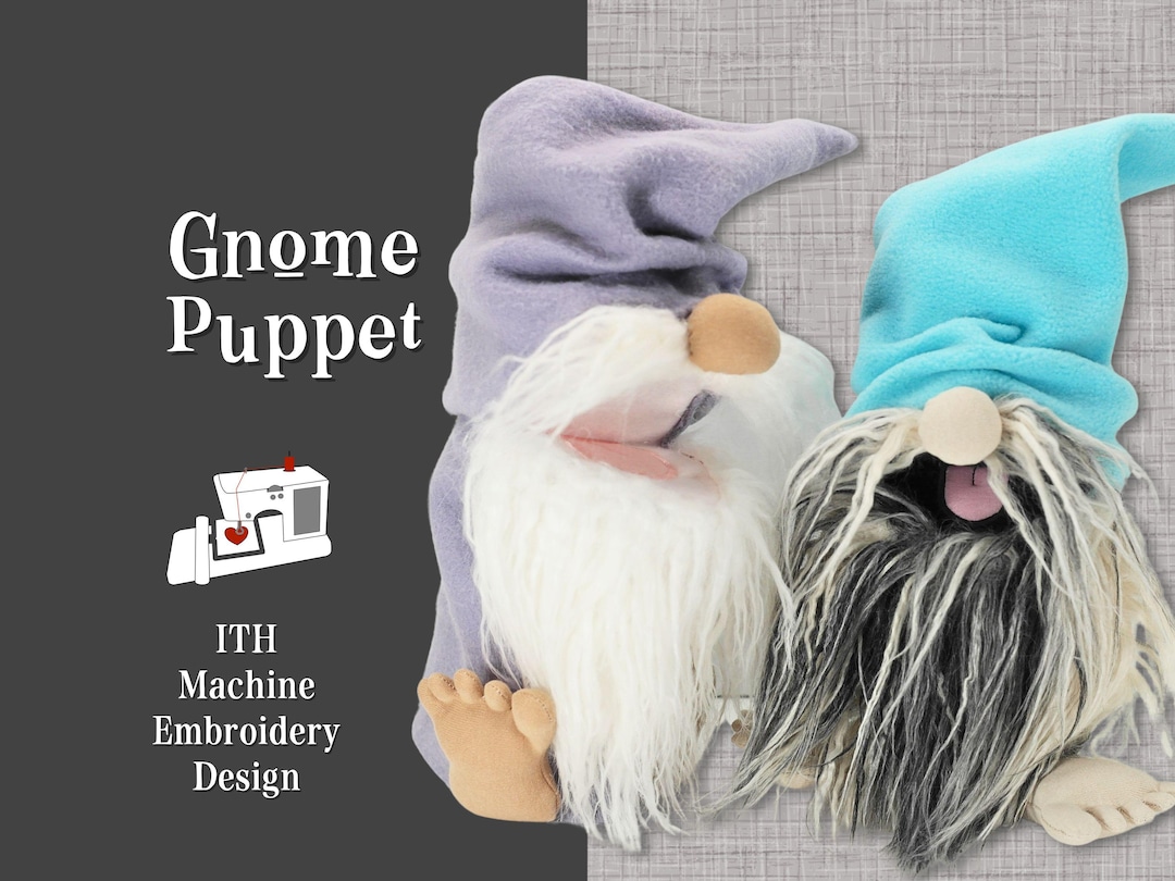 In the Hoop Gnome Puppet Design With Feet, Video Tutorial and Color ...