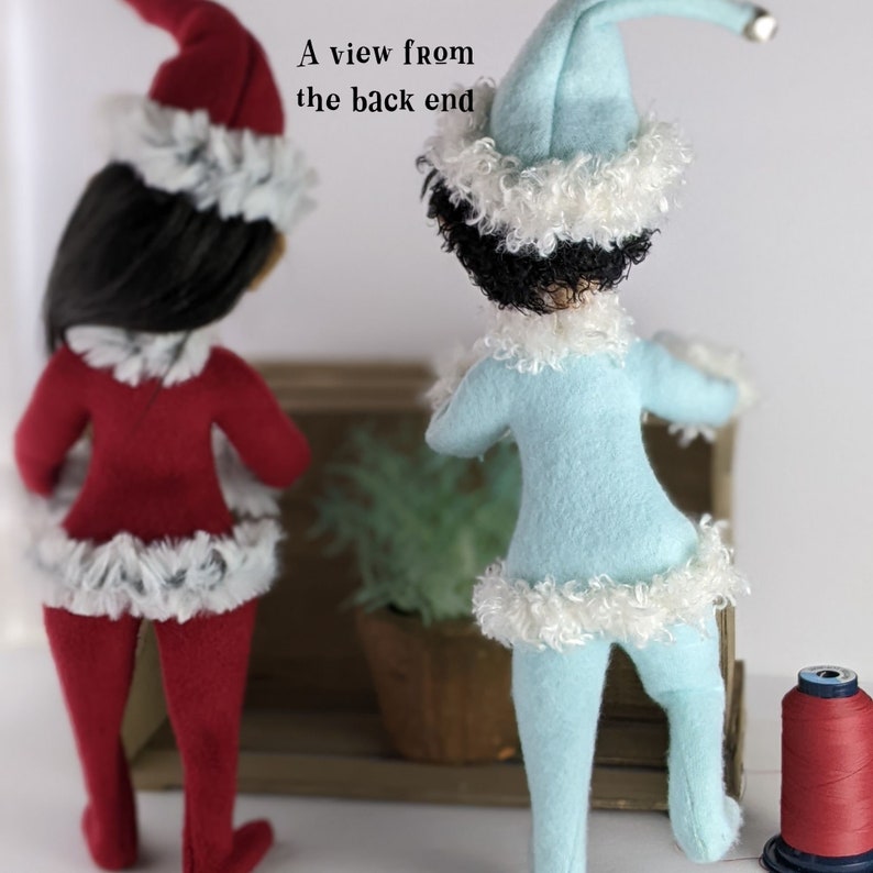In the Hoop Posable Christmas Elves Art Doll Pattern With 2 Head ...