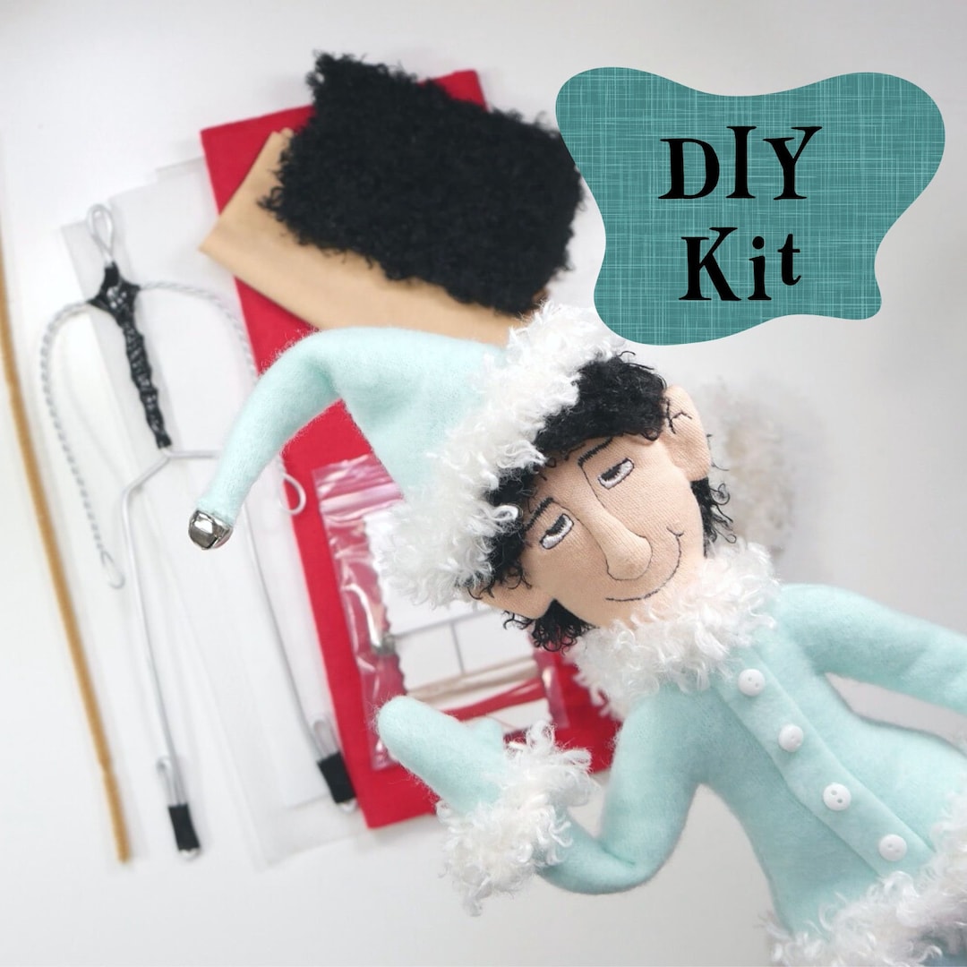 DIY Poseable Elf Kit, Materials to Make Your Own Embroidered Fleece and ...