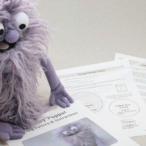 Furry Monster Puppet PDF Sewing Pattern - the Beasley Puppet With ...