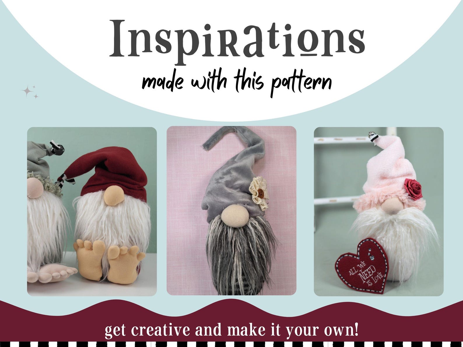 Big Foot Gnome Sewing Pattern, Fabric Gnome Tutorial (PDF) - Etsy