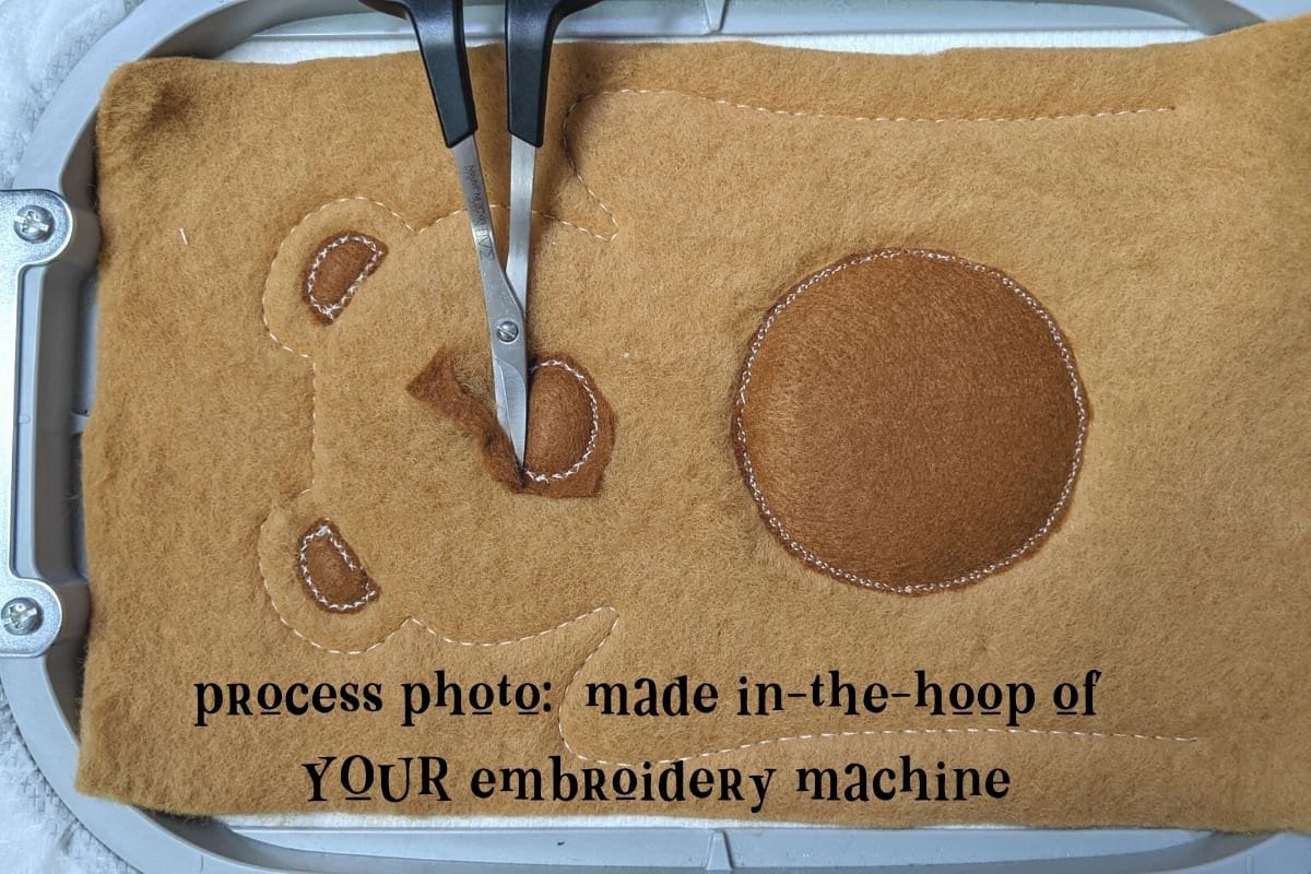 In the Hoop Teddy Bear Hand Puppet Pattern ITH Machine Embroidery ...