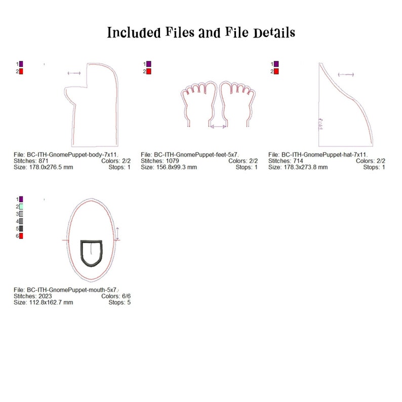 In the Hoop Gnome Puppet Design With Feet Video Tutorial and - Etsy