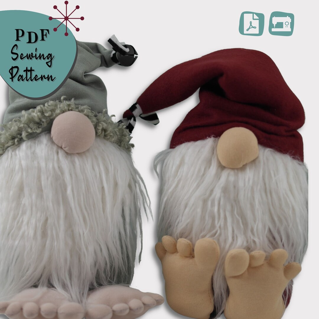 PDF Gnome Sewing Pattern With Feet, Big Foot Gnome Tutorial ...