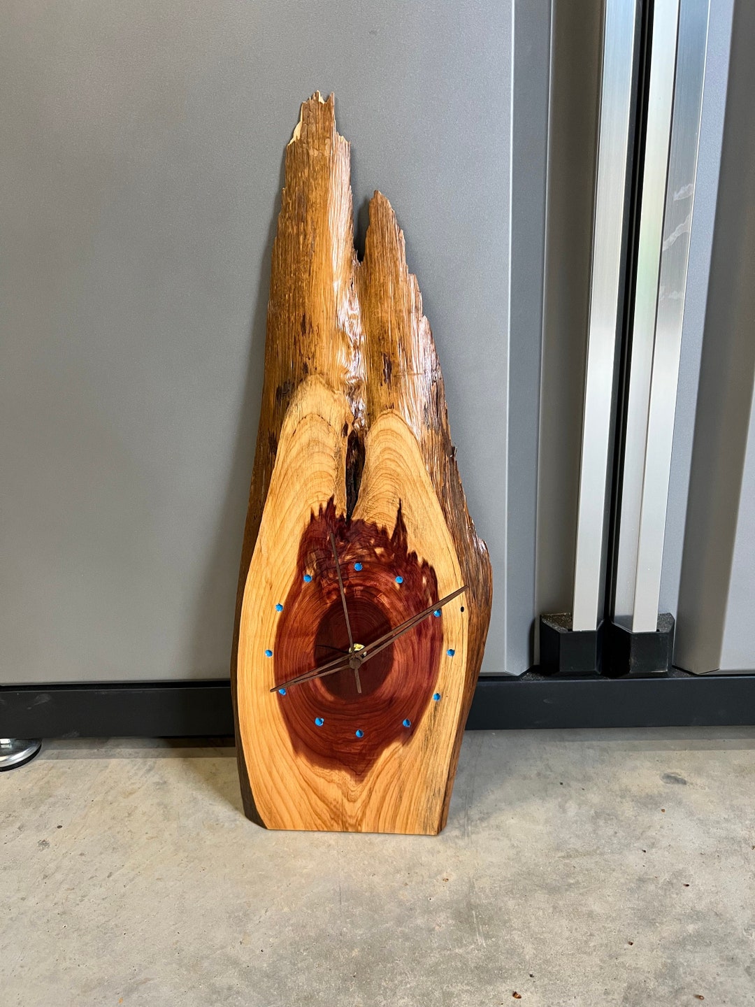 Western Cedar Flame Clock - Etsy