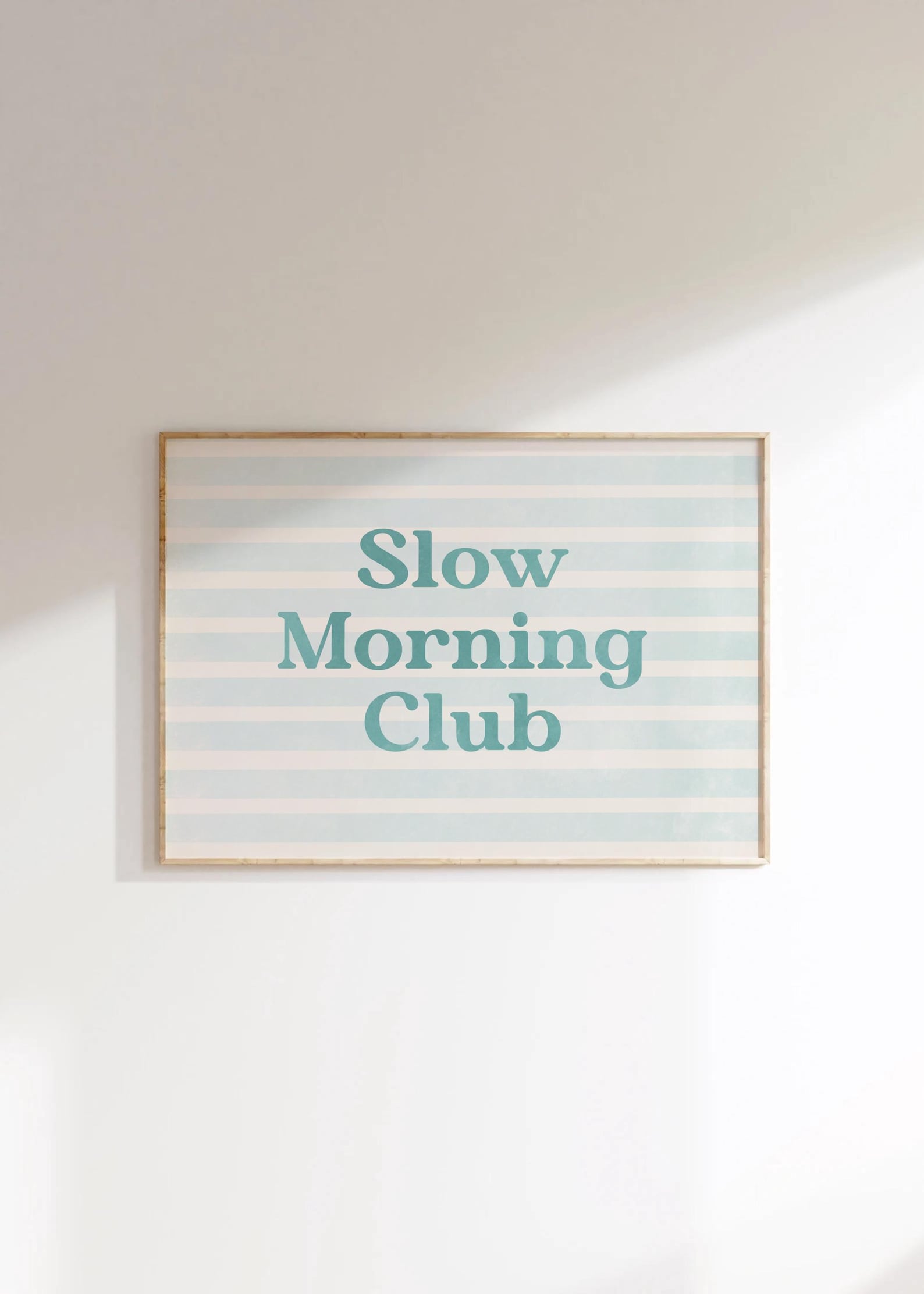 Slow Morning Club Print Modern Wall Decor Relaxing Morning Print Cozy ...