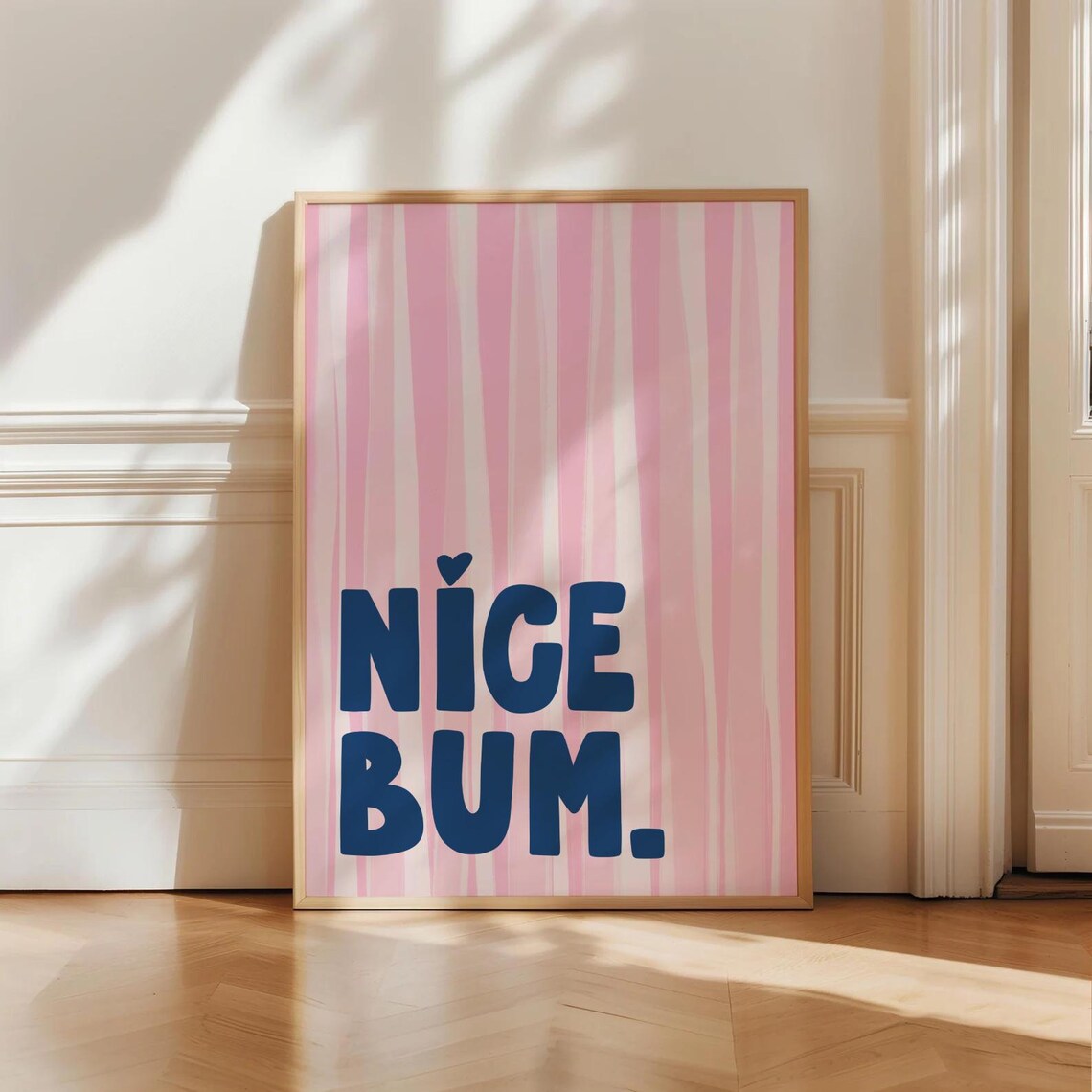 Nice Bum Print Bathroom Art Print Funny Quote Print Coastal Wall Art ...