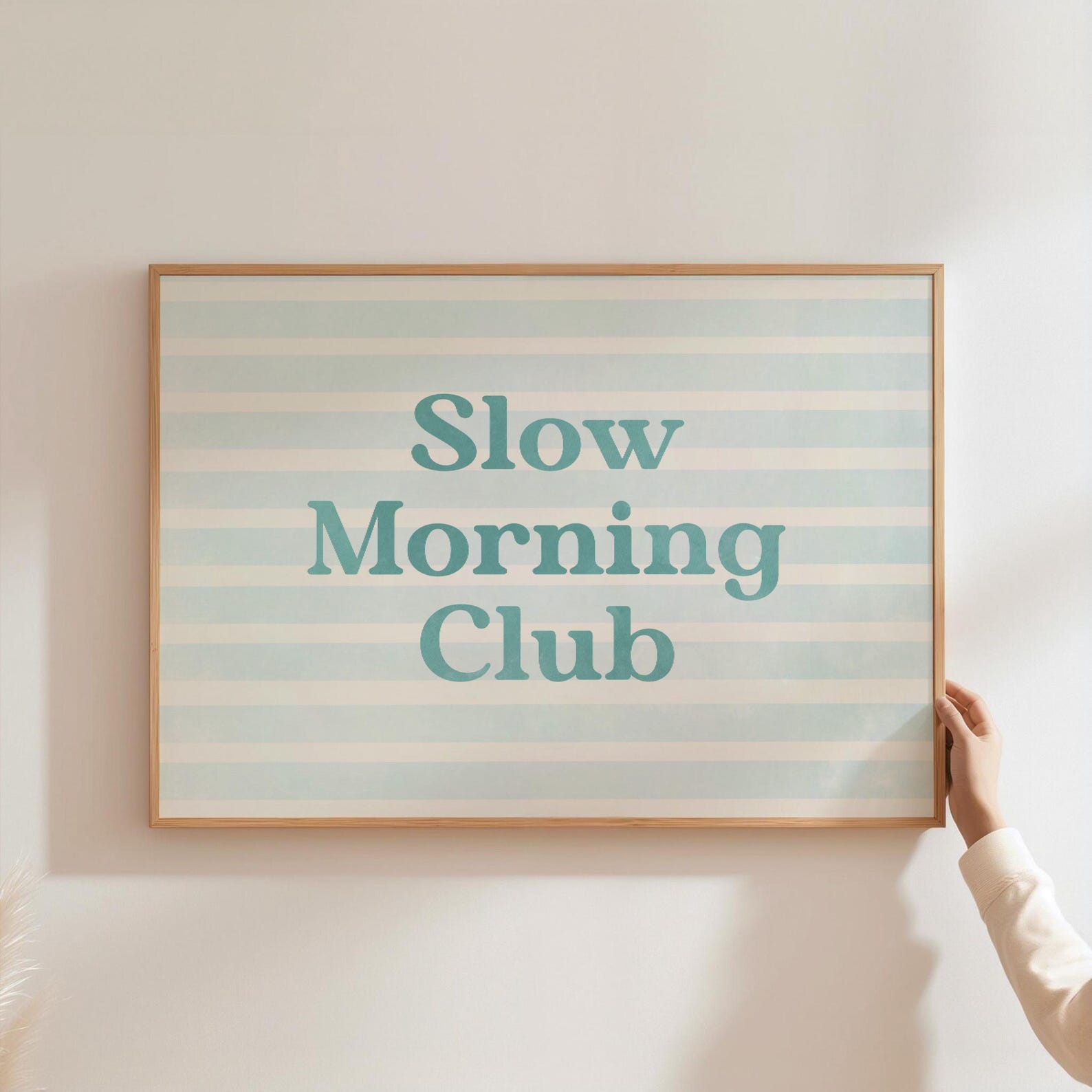 Slow Morning Club Print Modern Wall Decor Relaxing Morning Print Cozy ...