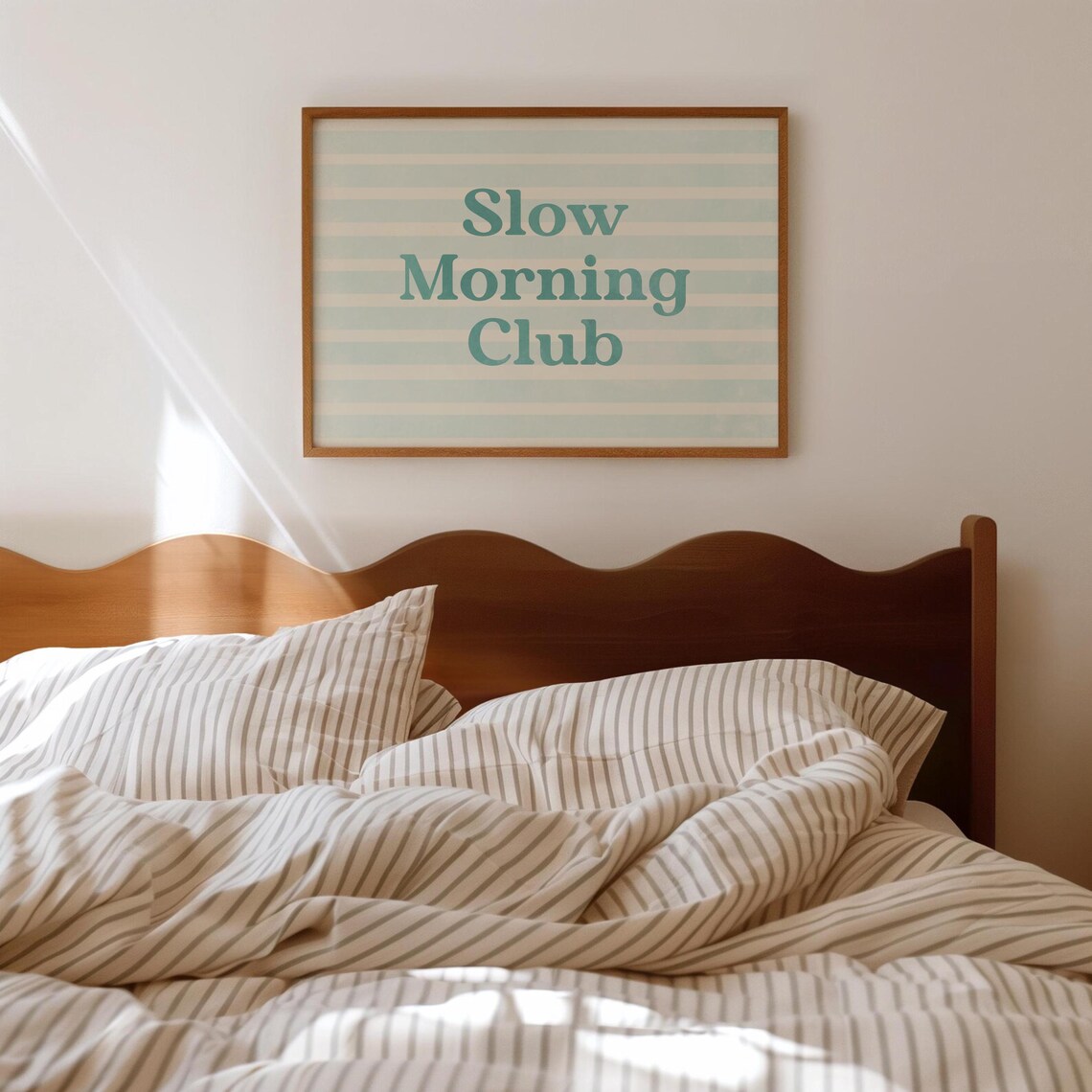 Slow Morning Club Print Modern Wall Decor Relaxing Morning Print Cozy ...