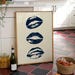 Navy Blue Lips Kiss Wall Art Aesthetic Trendy Wall Art Blue Art Print ...