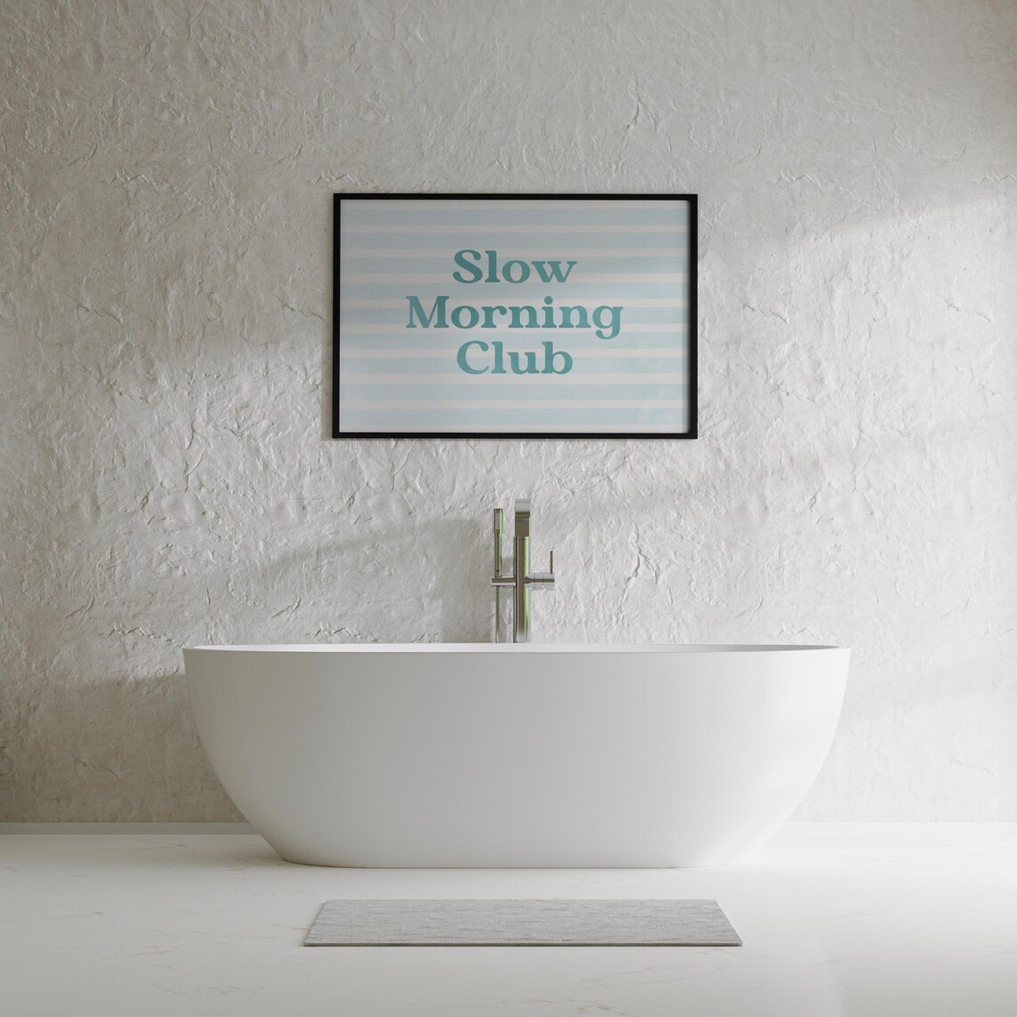 Slow Morning Club Print Modern Wall Decor Relaxing Morning Print Cozy ...