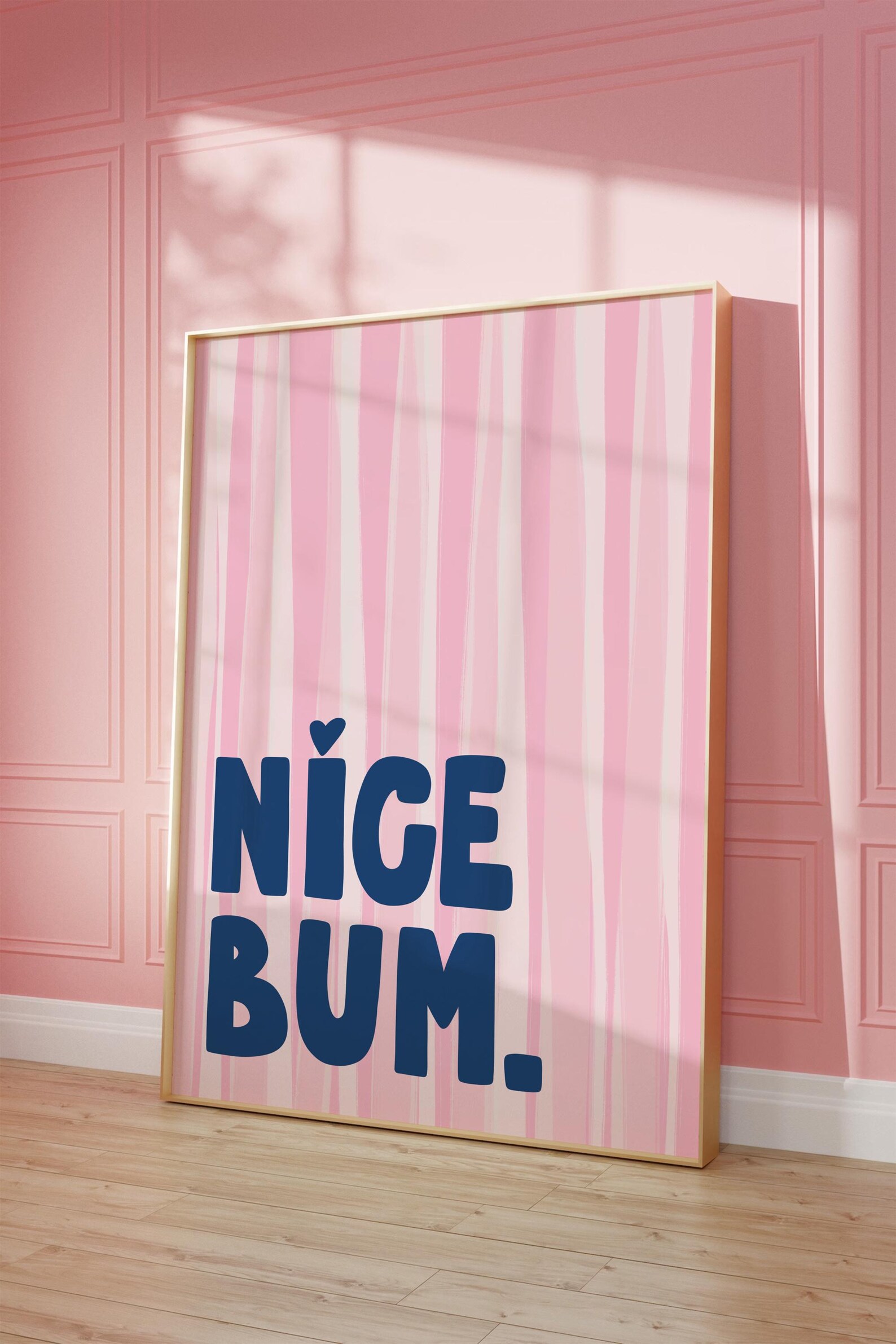 Nice Bum Print Bathroom Art Print Funny Quote Print Coastal Wall Art ...