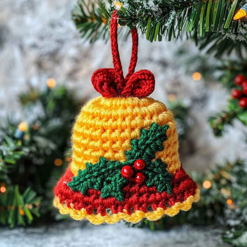 Christmas Bell Crochet Pattern DIY Crochet Tutorial Christmas Bell ...