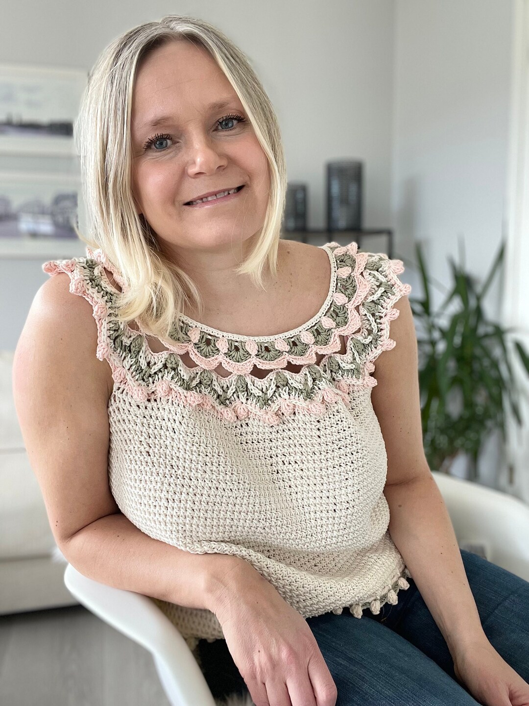 Midnight Mandala Top Down Crochet Top Pattern Pdf Download - Etsy