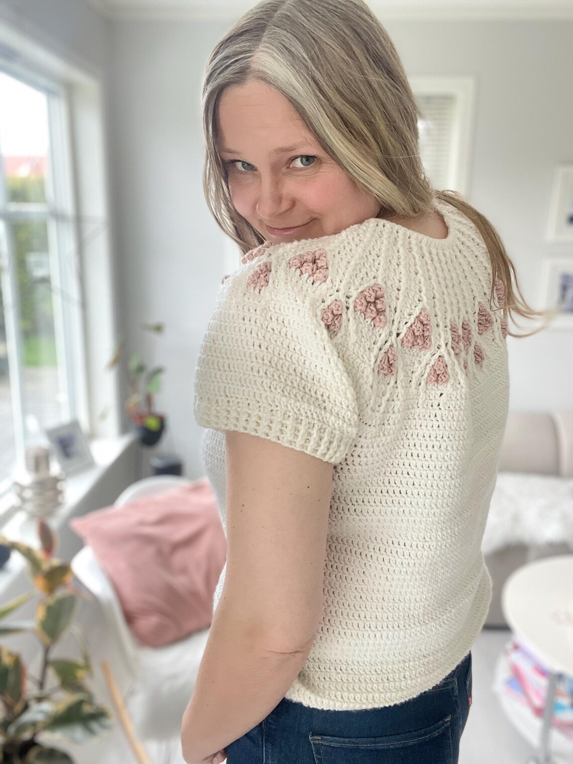 Tulip Sweater Crochet Pattern: Top-down Yoke (PDF Download) - Etsy UK