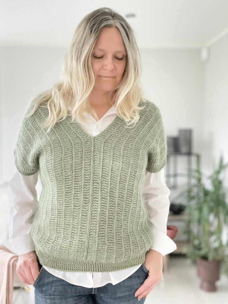 Silk Breeze Top Crochet Pattern / Short Sleeves / Positive Ease / V ...