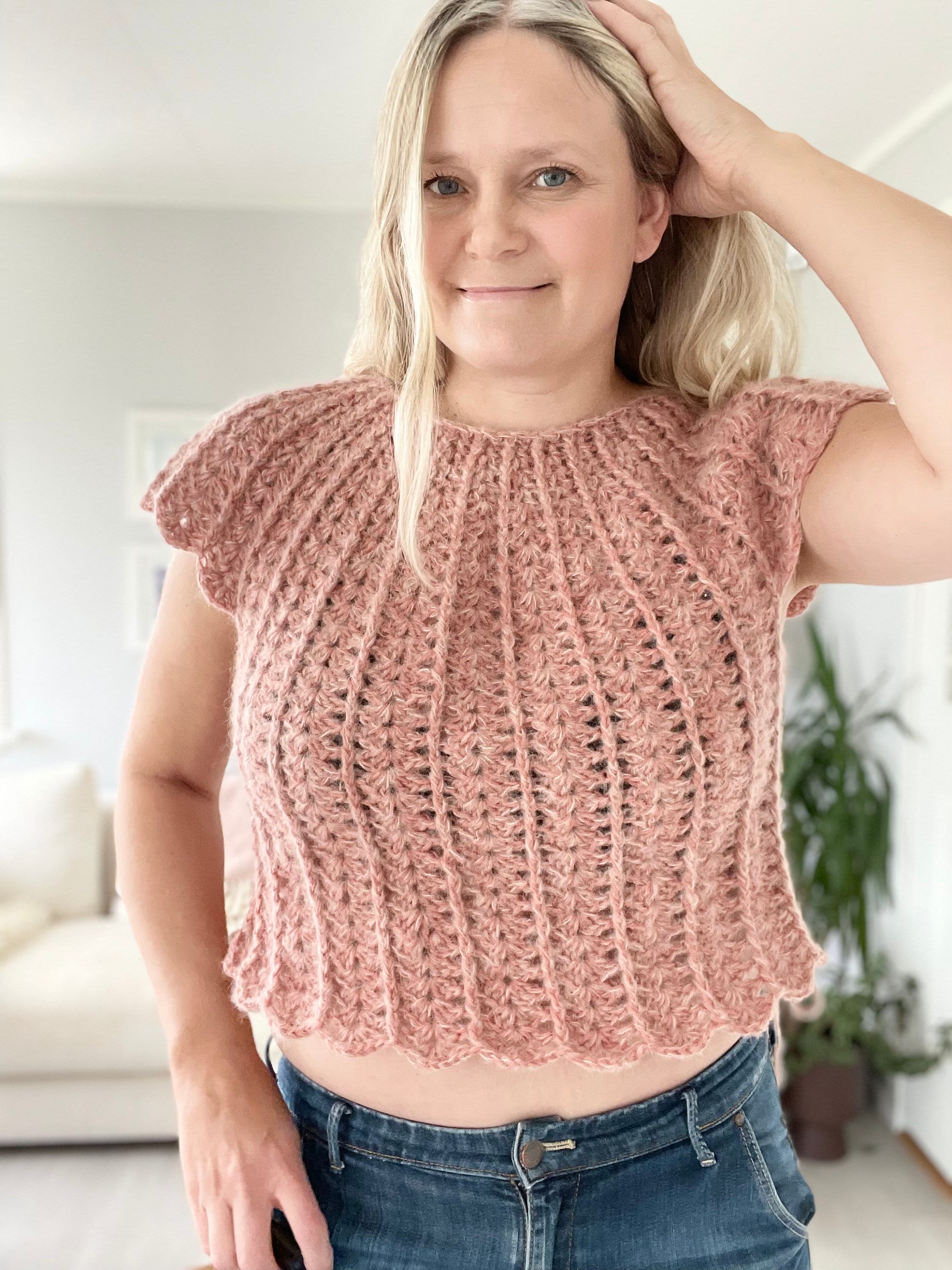 Bella Sweater Top Down Crochet Pattern Pdf Download - Etsy