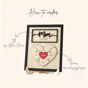 Personalized Mother’s Day Mom Puzzle Sign - You Are the Piece That ...