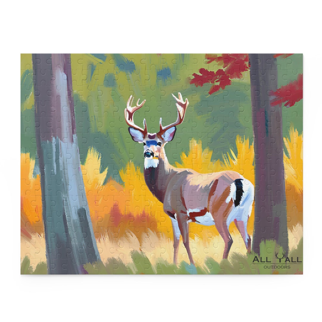 Buck Puzzle whitetail Deer Puzzle 120, 252, 500-piece Ages 9 - Etsy