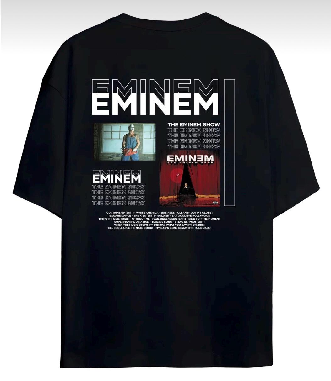 The Eminem Show Black Unisex Music-inspired Printed T-shirt Hip-hop ...
