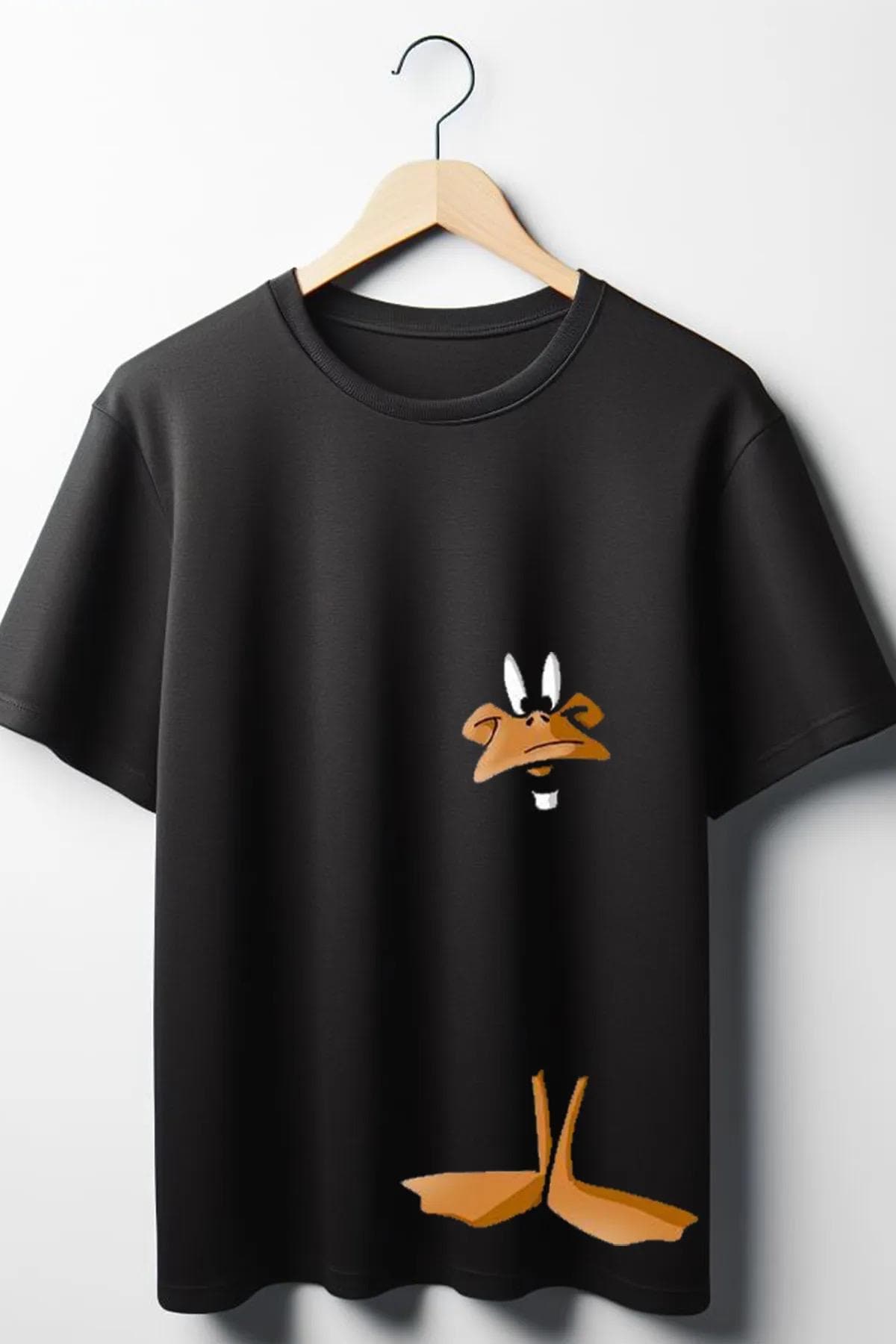 Cartoon-inspired Oversized Black T-shirt Fun Duck Graphic, Unisex - Etsy
