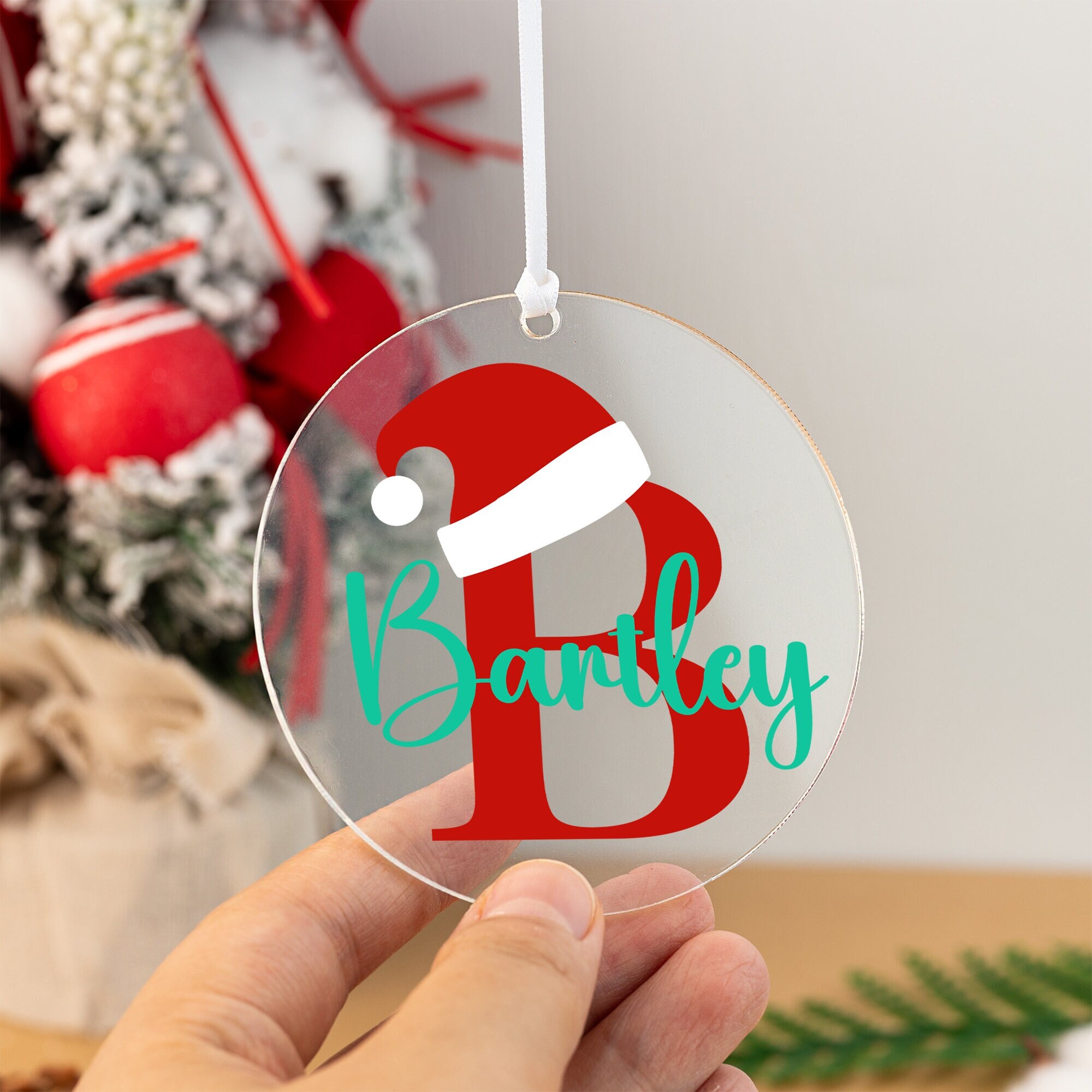 Personalized Letter Name Ornament, Family Keepsake Christmas Gift ...