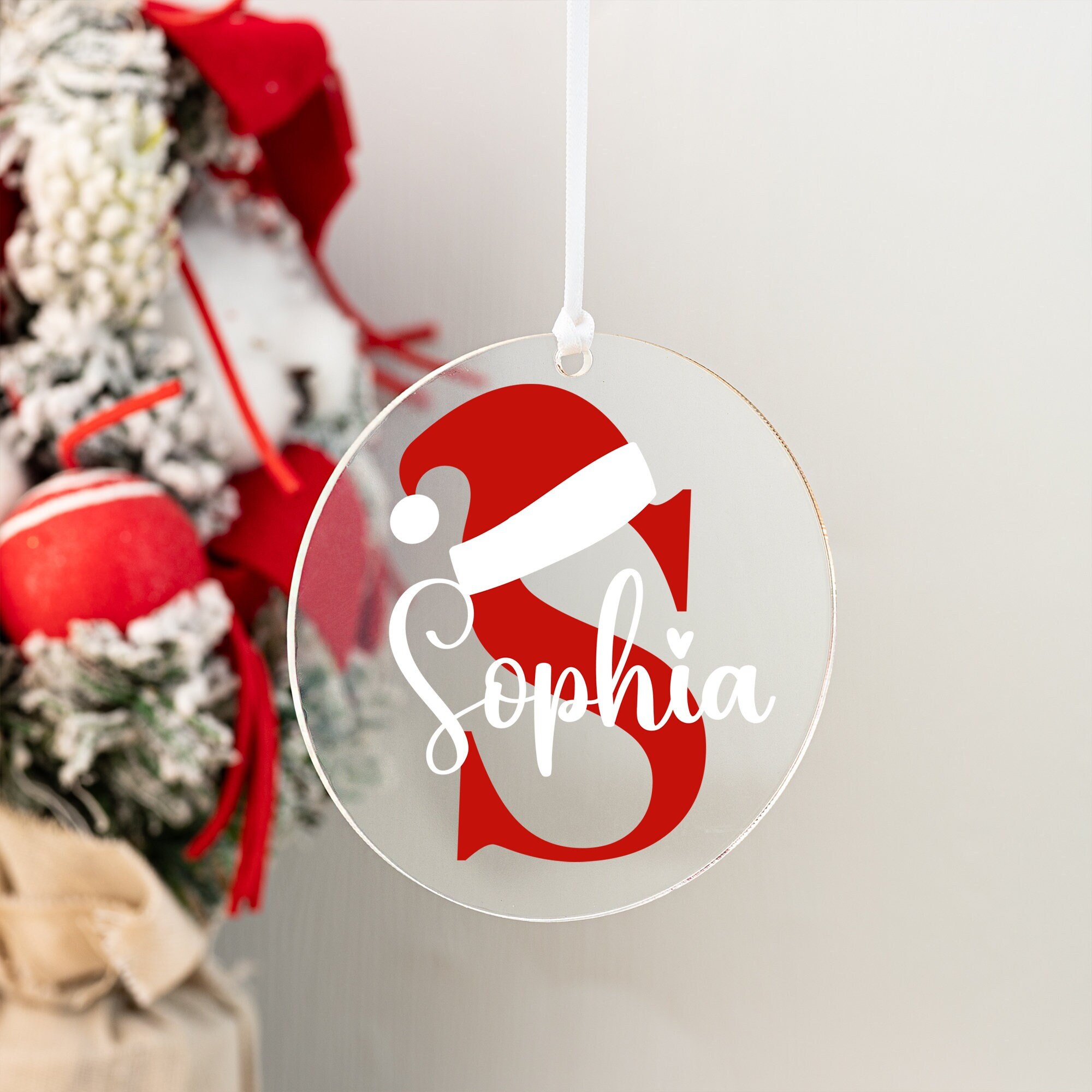Personalized Letter Name Ornament, Family Keepsake Christmas Gift ...