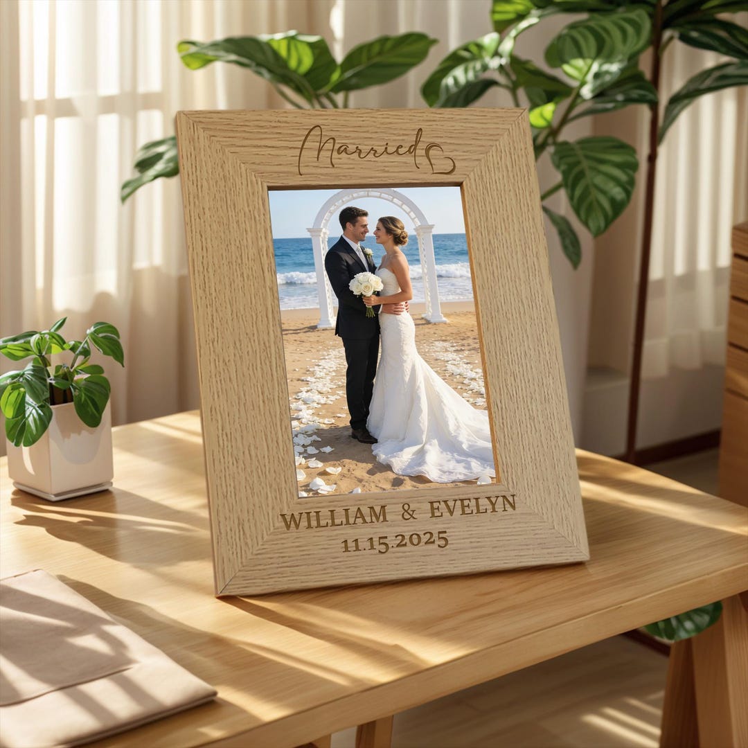 Personalized Wedding Photo Frame,engraved Wedding Picture Frame,photo ...