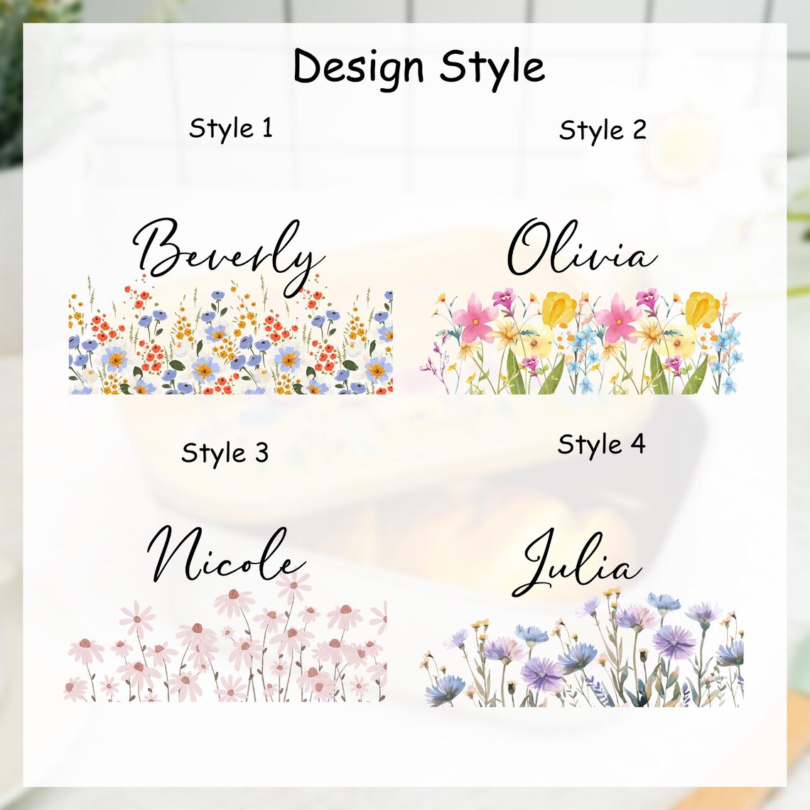 Personalised Flowers Lunch Box Custom Name Stainless Steel Lunch Box ...