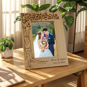 Personalized Wedding Photo Frame,custom Engraved Picture Frame,photo ...