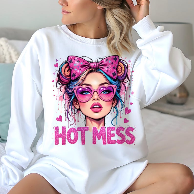 Hot Mess Mom PNG Bundle: Glitter Leopard Sublimation Designs (digital ...