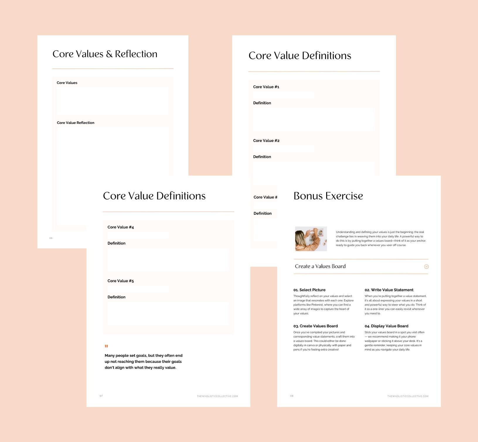 Core Values Printable Workbook - Etsy