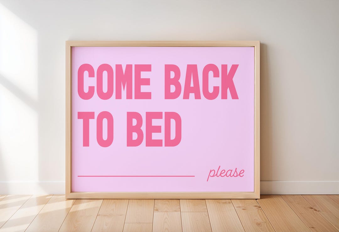 Come Back to Bed Poster - Etsy