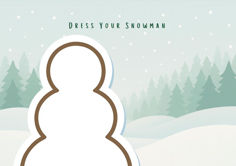 Dress the Snowman Printable | Winter Cut and Paste Activity for Kids ...