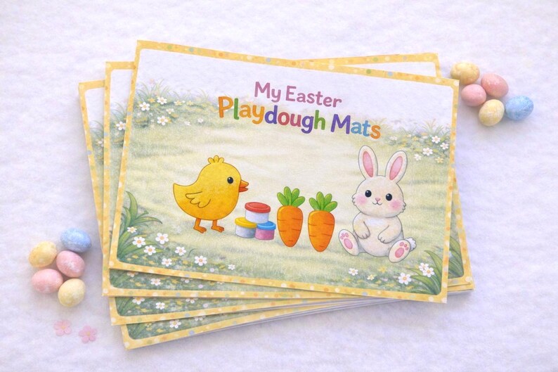 Printable Easter Playdough Mat for Toddlers - Etsy UK