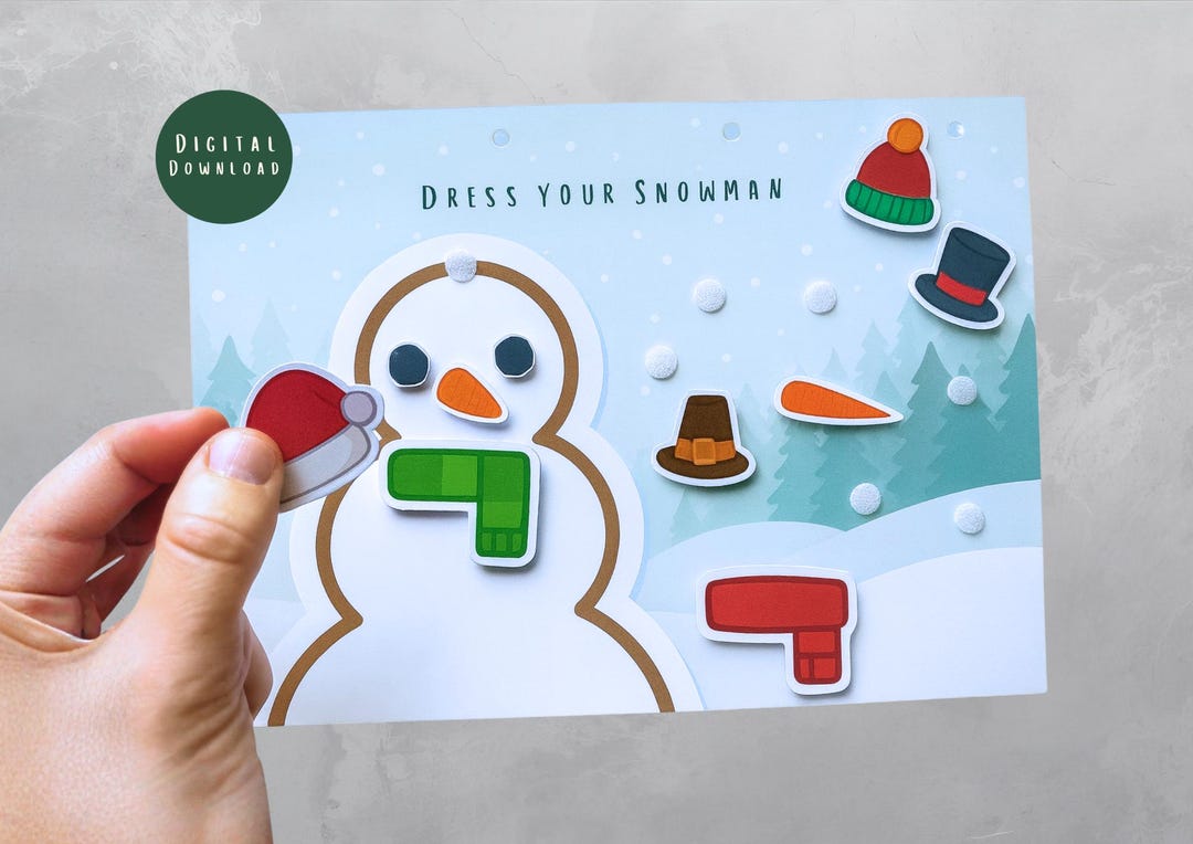 Dress the Snowman Activity | Winter Cut and Paste (digital Download) - Etsy