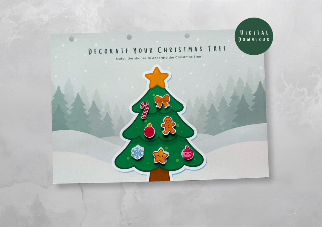 Christmas Tree Activity | Cut and Paste Printable (digital Download) - Etsy
