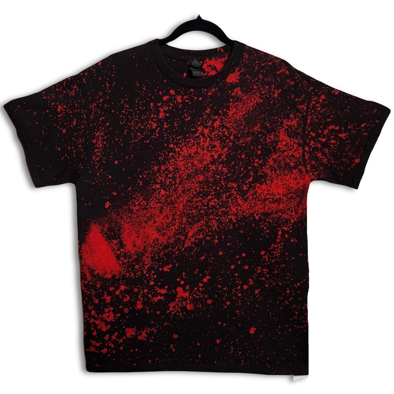 Halloween Blood Splatter T Shirt Black & Red Inside Out Reverse Tie Dye ...