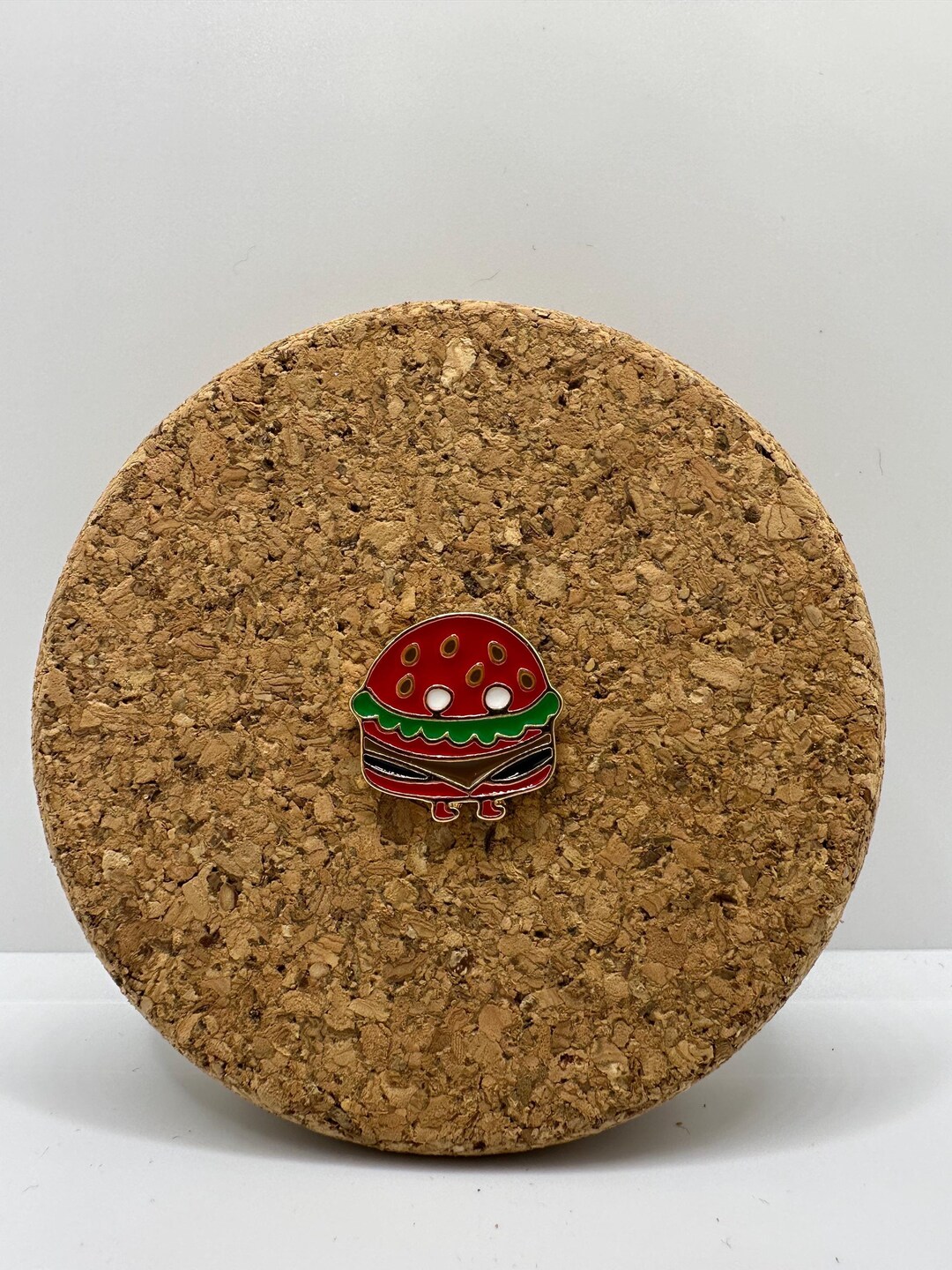Burger With Eyes and Legs Enamel Pin - Cute Burger Character Pin ...