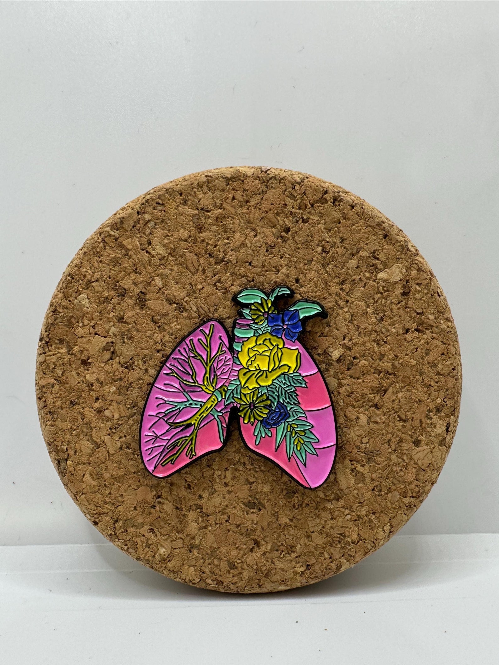 Botanical Lungs Enamel Pin – Nature Meets Anatomy, Unique Floral ...