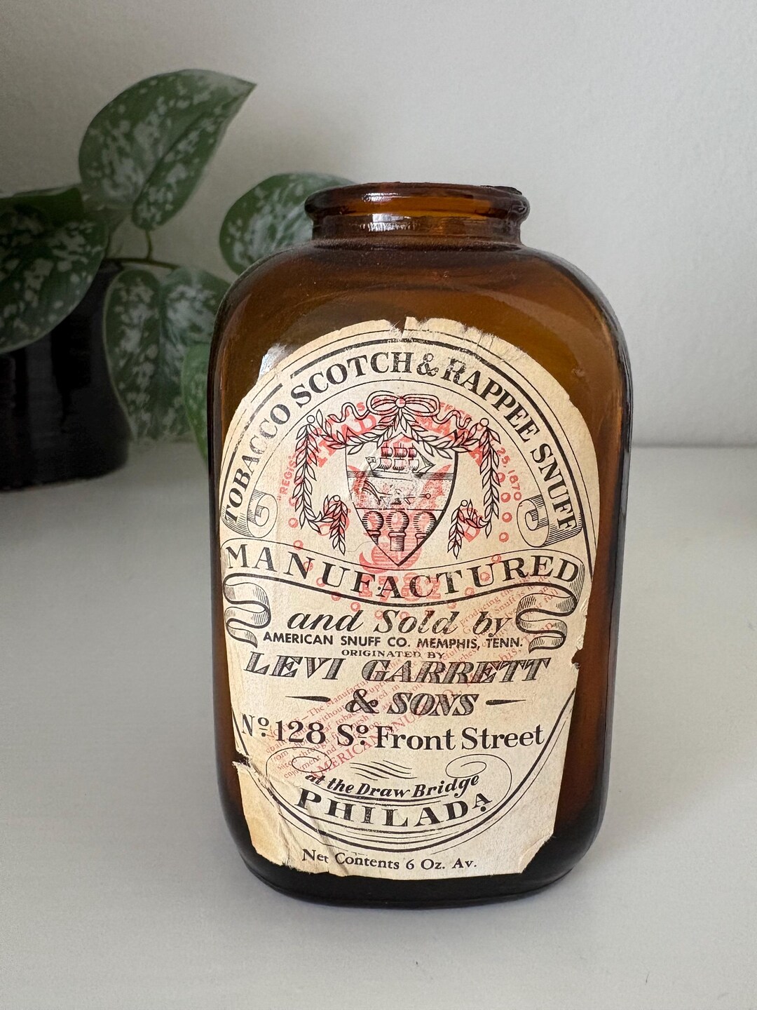 Antique Levi Garrett and Sons Tobacco Scotch & Rappee Snuff Bottle - Etsy